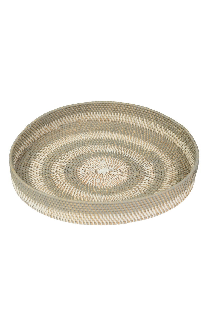 Large Grey and White Tray / White Multi – walker&wade