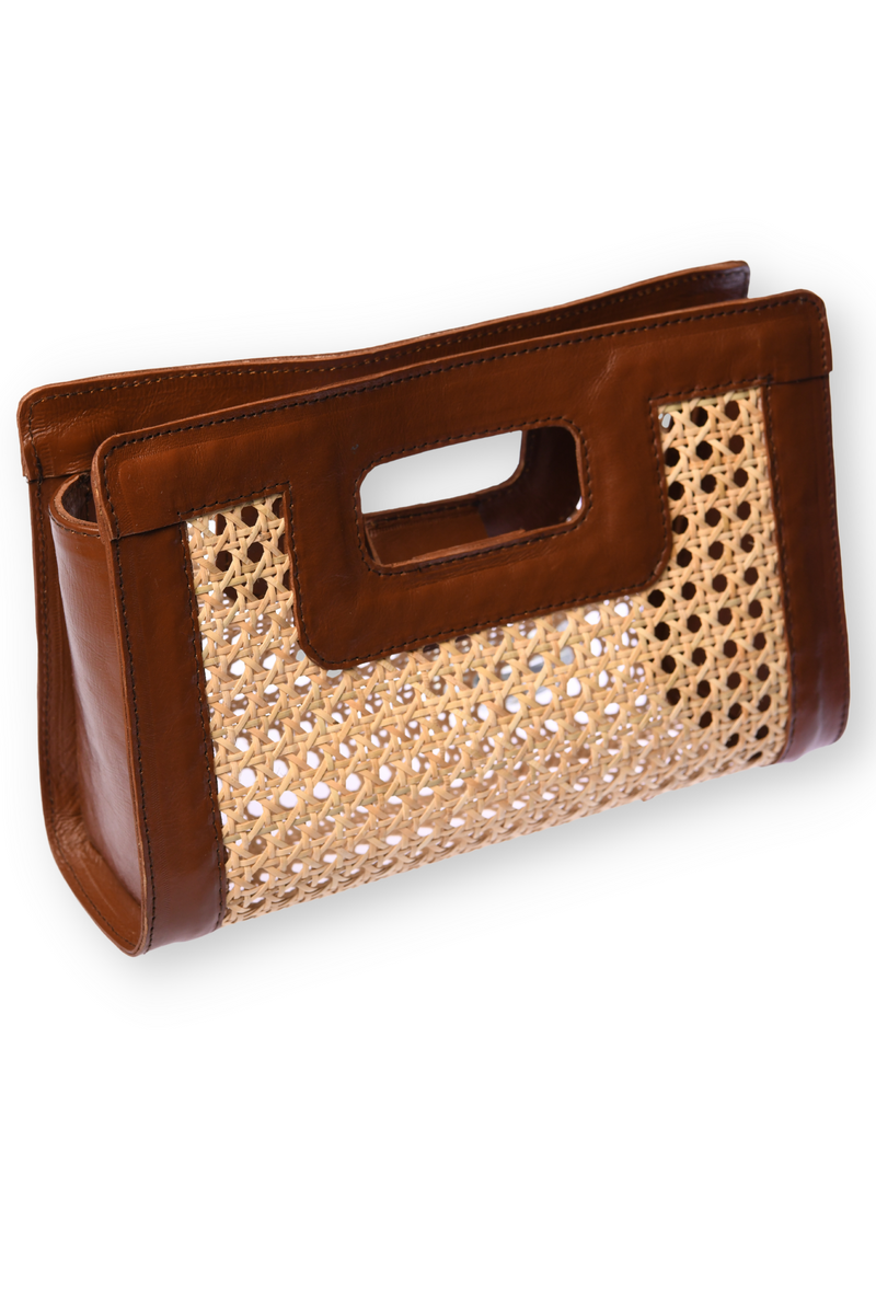 Wicker Clutch / Walnut – walker&wade