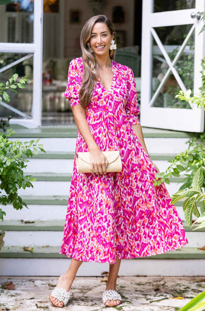 Daphne Dress / Magenta – walker&wade
