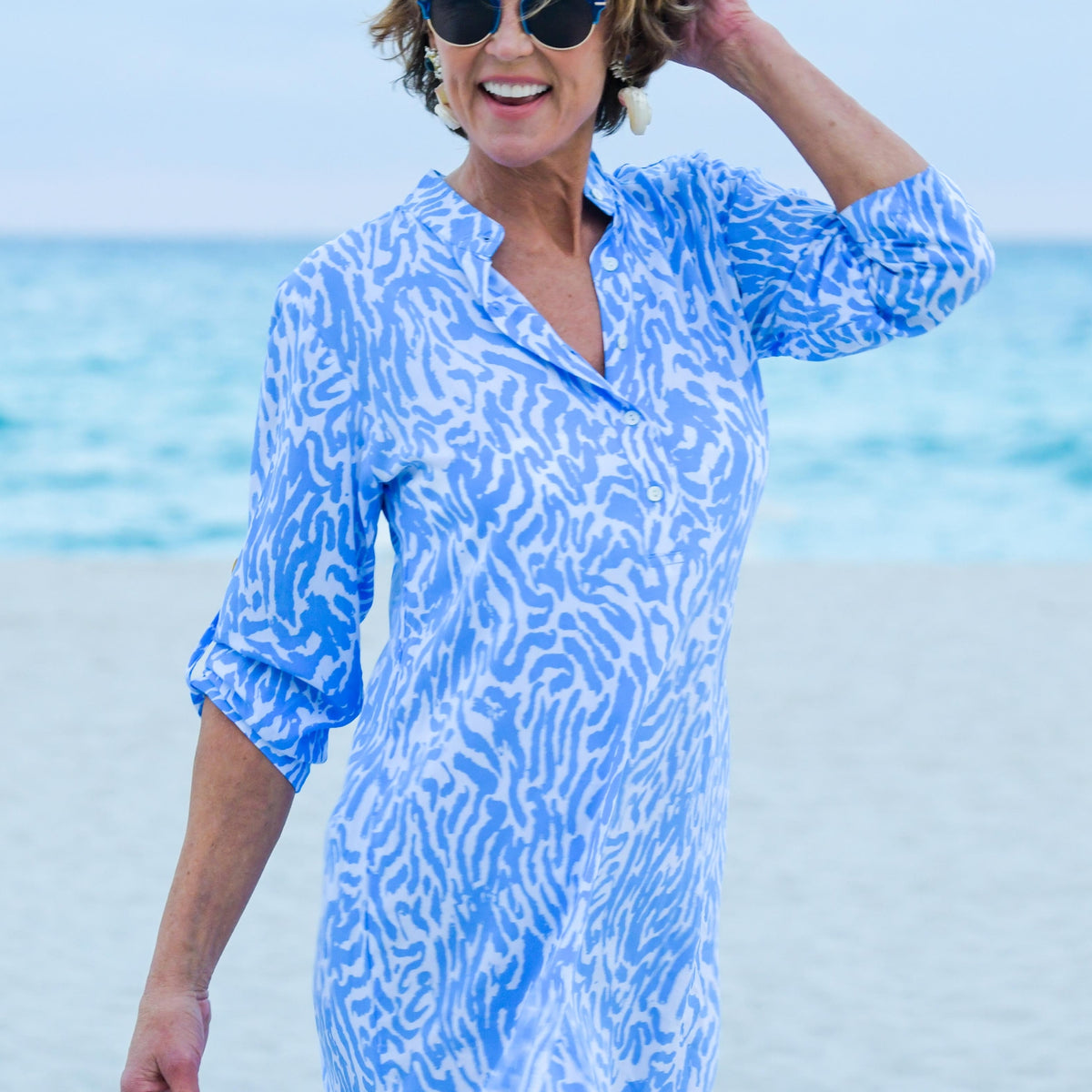 Day Tripper Dress / Periwinkle Zebra – walker&wade
