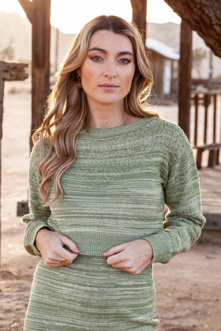 Sabrina Set Top / Green Multi – walker&wade