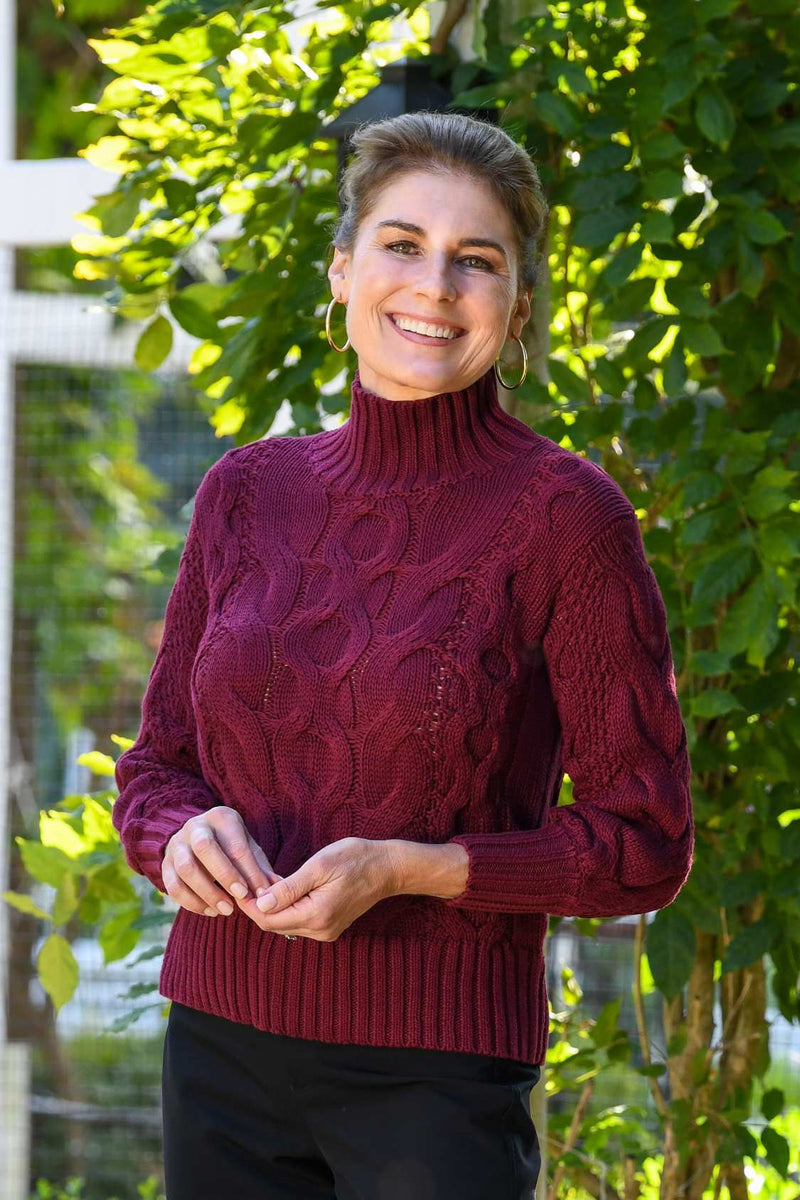 Casey Sweater / Burgundy – walker&wade