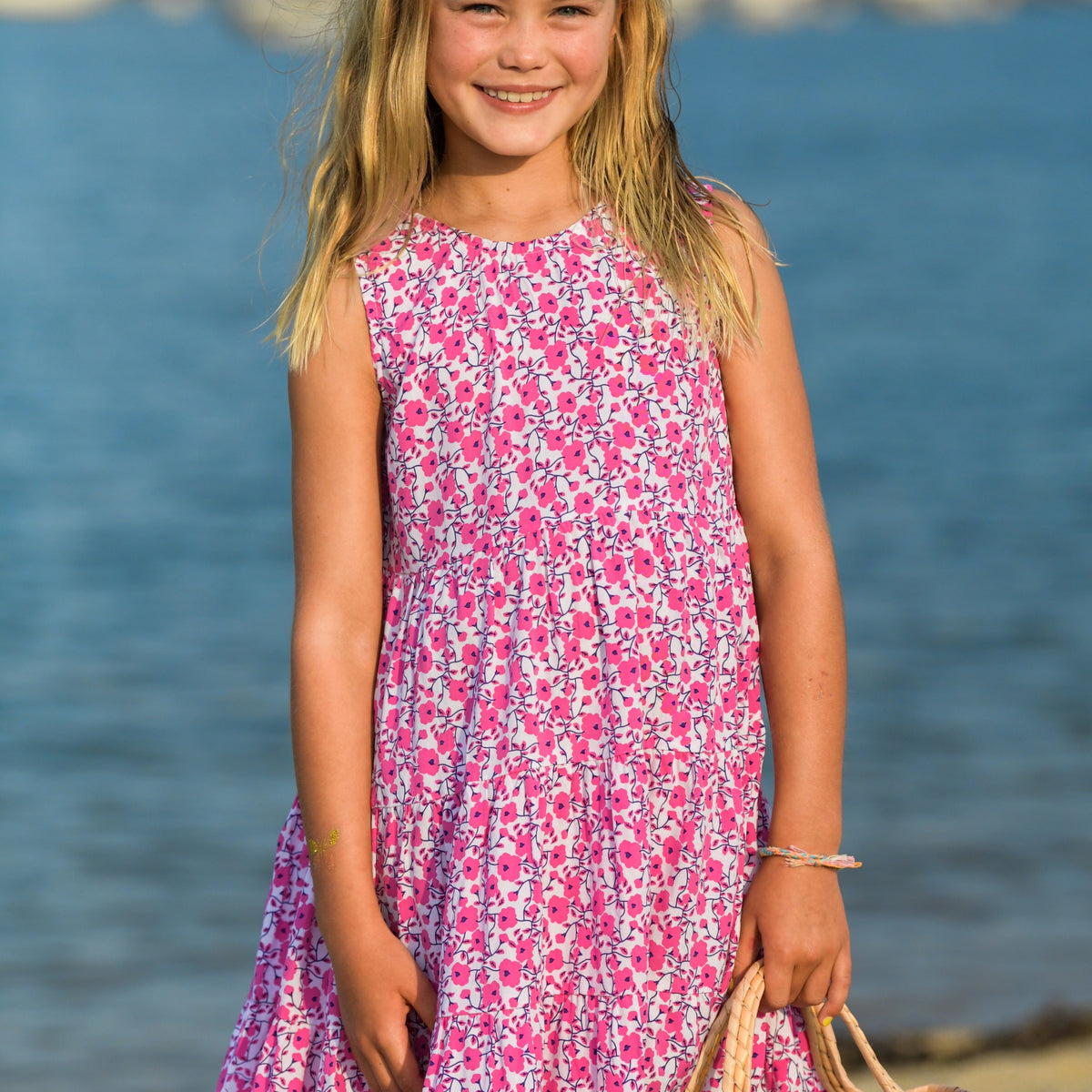 Girl's Bella Dress / Pink Poppy – walker&wade