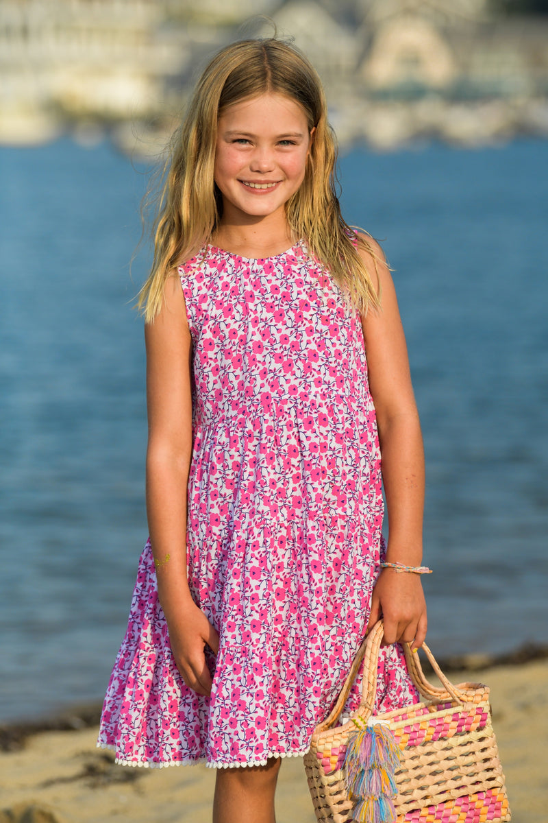 Girl's Bella Dress / Pink Poppy – walker&wade