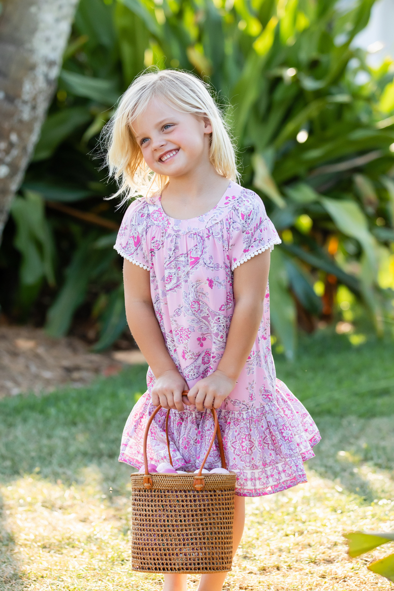 Girl's Ellie Dress / Pink Paisley – walker&wade